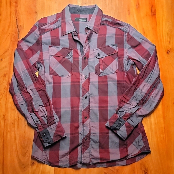 Buckle | Shirts | Mens Tailored Fit Buckle Black Button Down Shirt ...